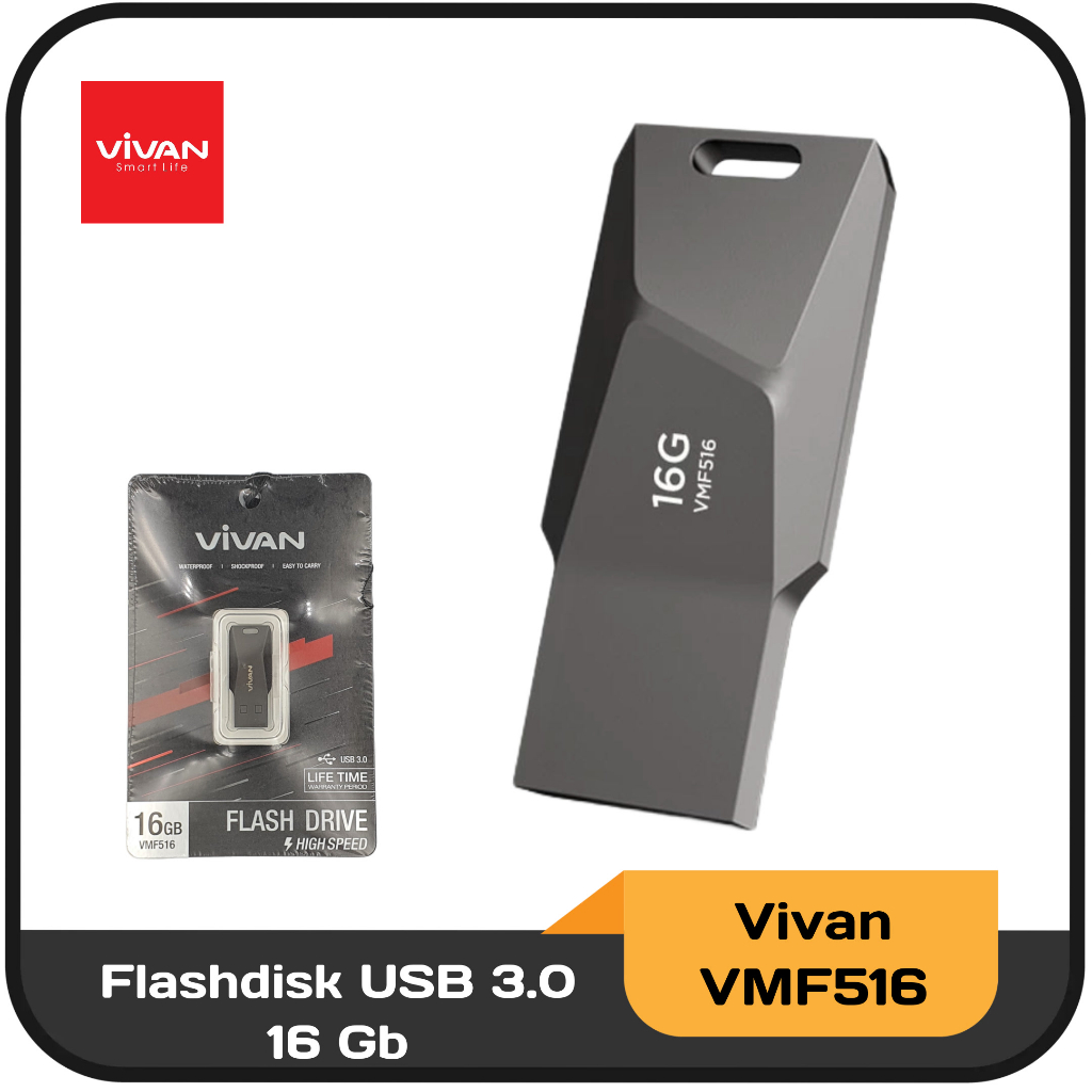 Jual Flashdisk 16 gb/32 gb Vivan VMF516/VMF532 USB 3.0 | Shopee Indonesia