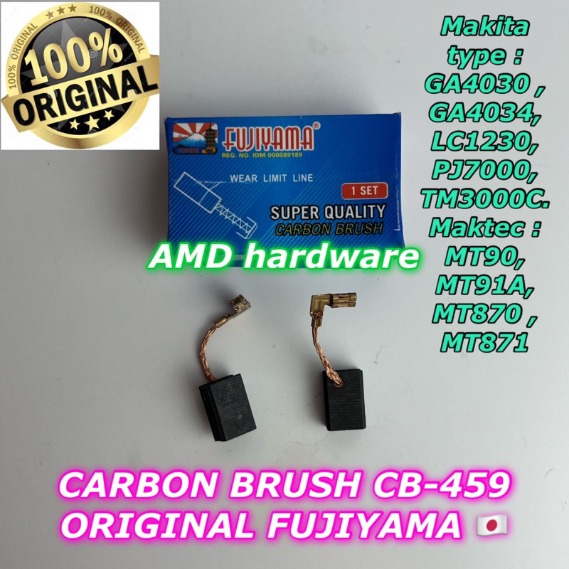 Jual ORIGINAL FUJIYAMA CARBON BRUSH CB459 ARENG CB 459 MAKTEC MT90 ...