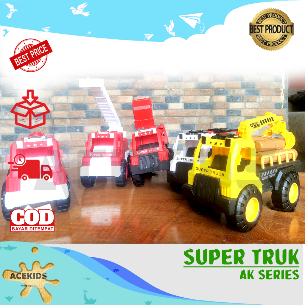 Jual Mainan Anak Mobil-Mobilan Super Truk Collection Series Anak-Anak ...