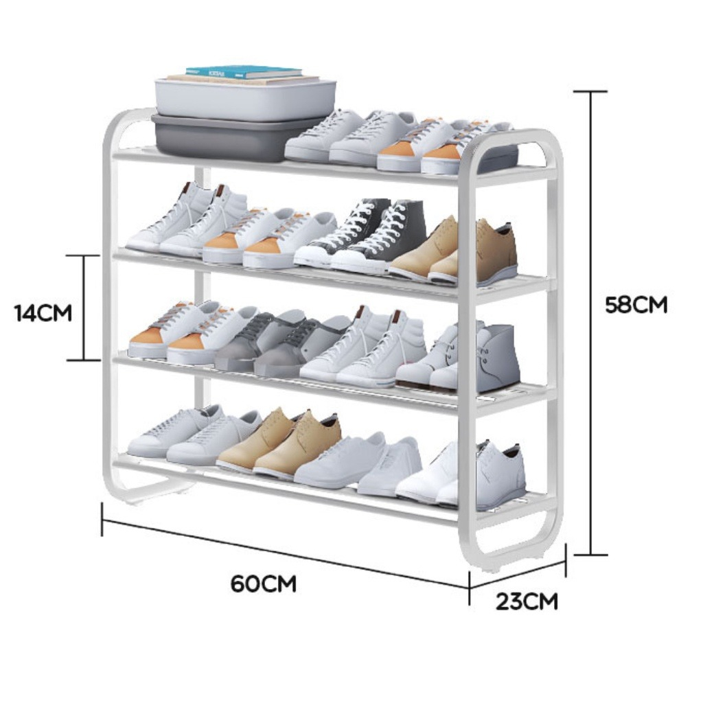 Jual BONBOX BFS221201 Rak Sepatu Sendal 4 Susun Tingkatan Multifungsi ...