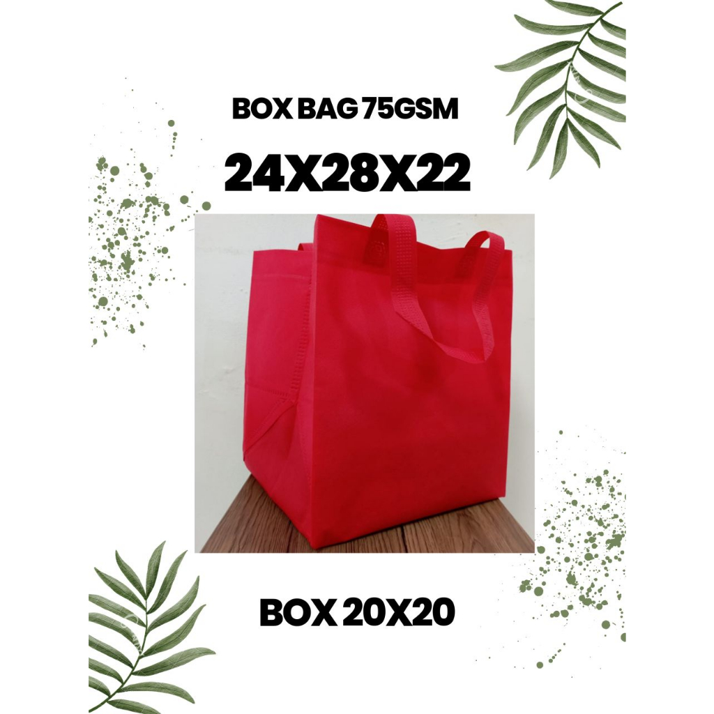 Jual Tas goodie bag box 24x28x22 / spoundbond kotak nasi 20x20 | Shopee ...
