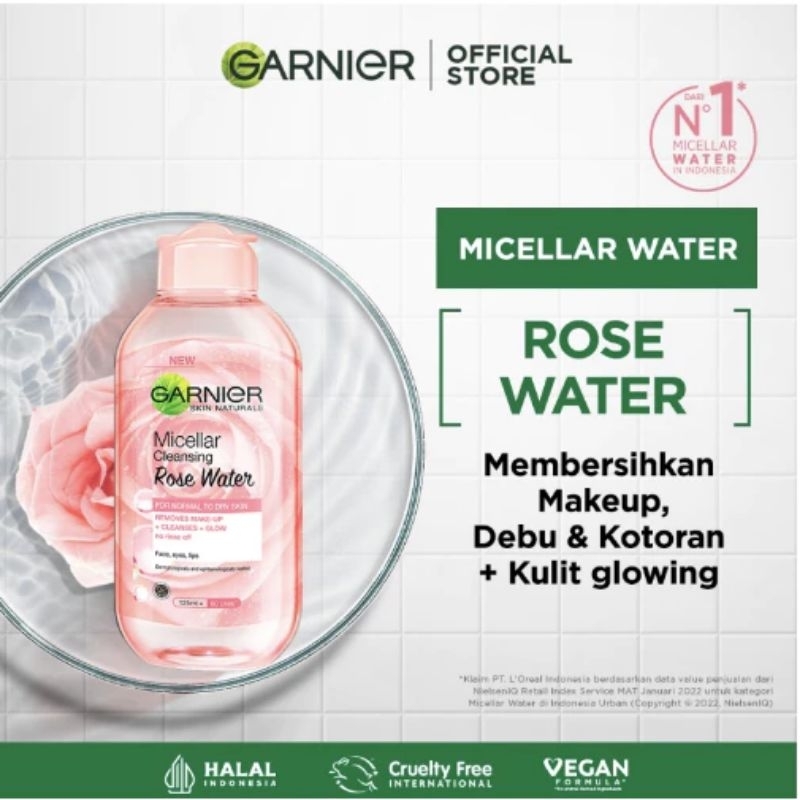 Jual GARNIER Micellar Cleansing Water Pink 125ml 50ml | Garnier ...