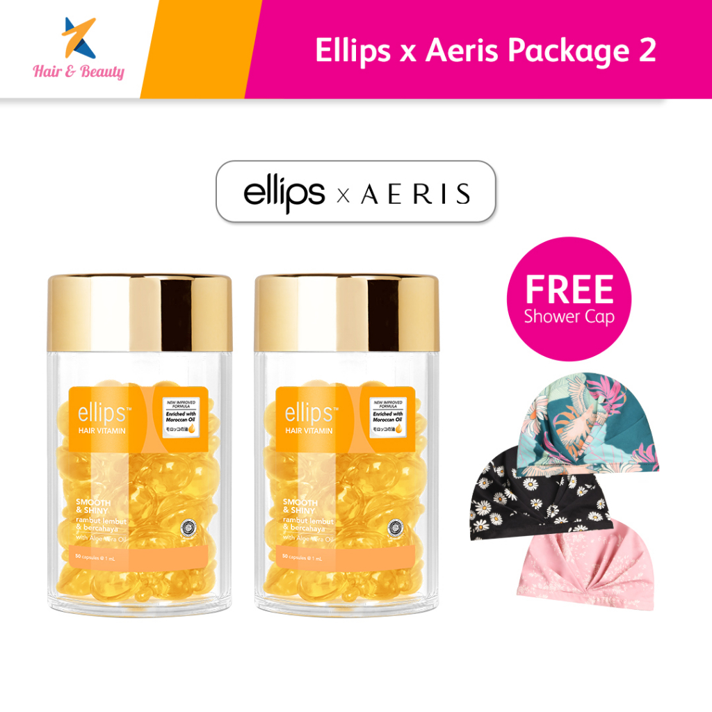 Jual Ellips Hair Vitamin Moroccan Oil Smooth & Shiny Jar 50 Butir Twin ...