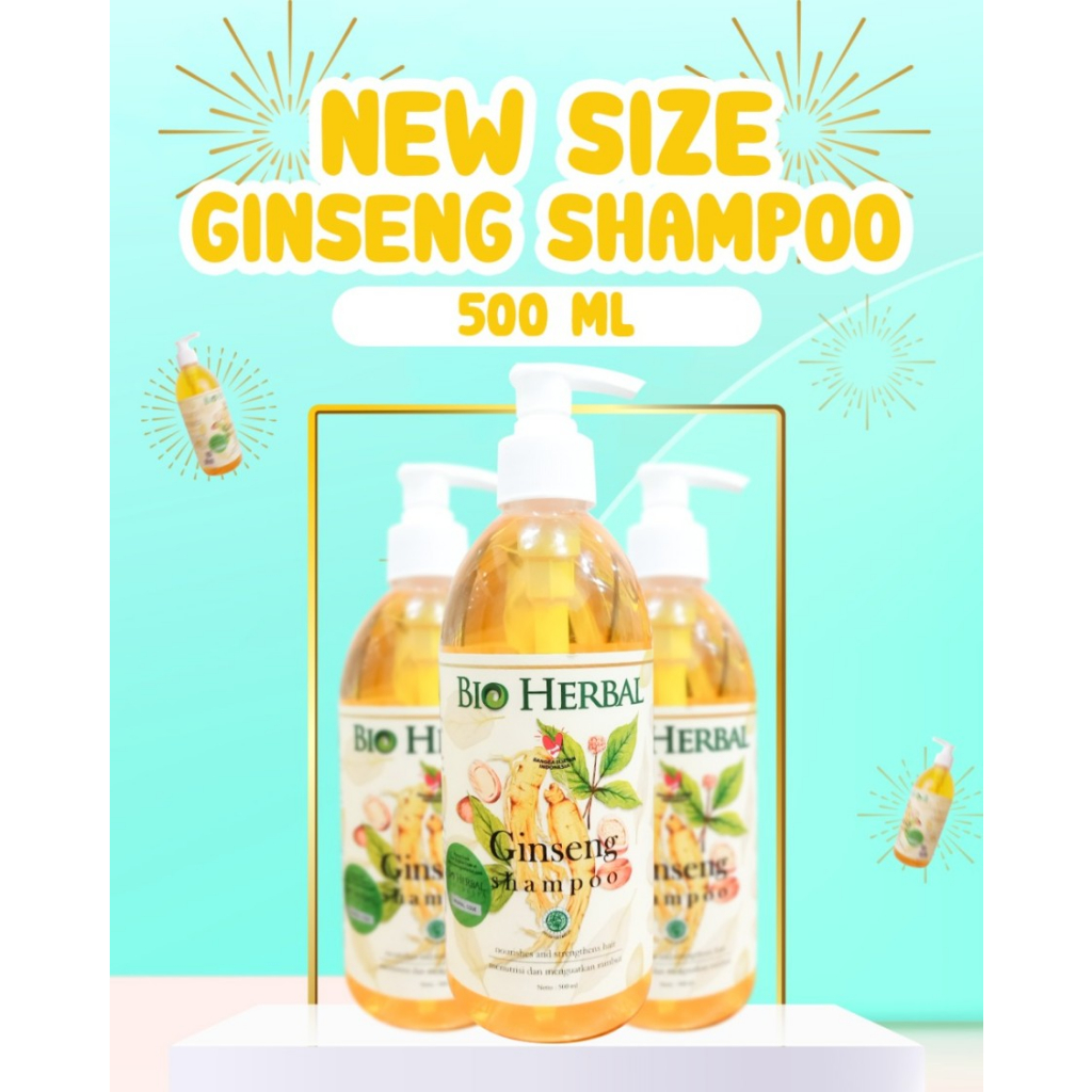 Jual Bio Herbal Shampoo Ginseng Shampo Original BPOM 500 ML | Shopee ...