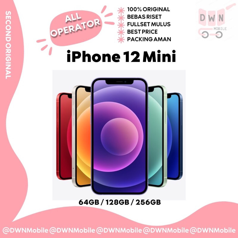 Jual iPhone 12 Mini 64GB / 128GB / 256GB Second Mulus Normal Fullser | Shopee Indonesia