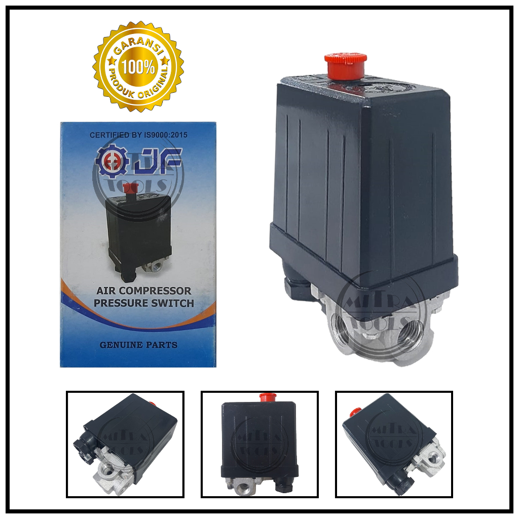 Jual Otomatis Kompresor Angin 4 Lubang Portable & Oilless / Automatic ...