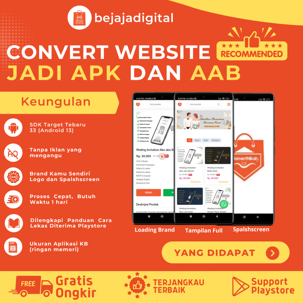 Jual Jasa Convert Website ke Apk Ringan Bisa di Upload ke Playstore | WEBVIEW website jadi APK ...