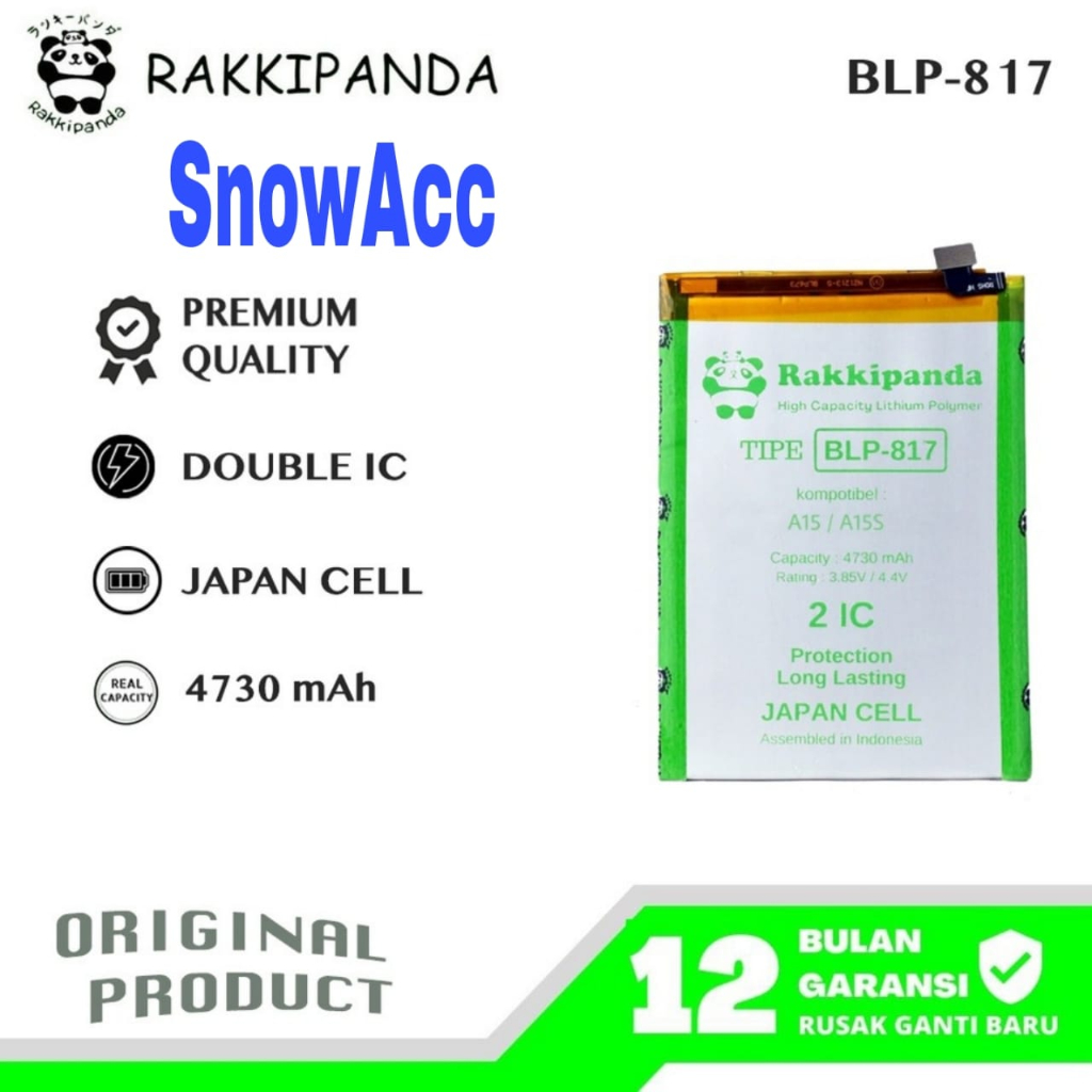 Jual Rakkipanda Baterai Oppo A15 / Oppo A15S Battery BLP-817 ( BLP817 ...