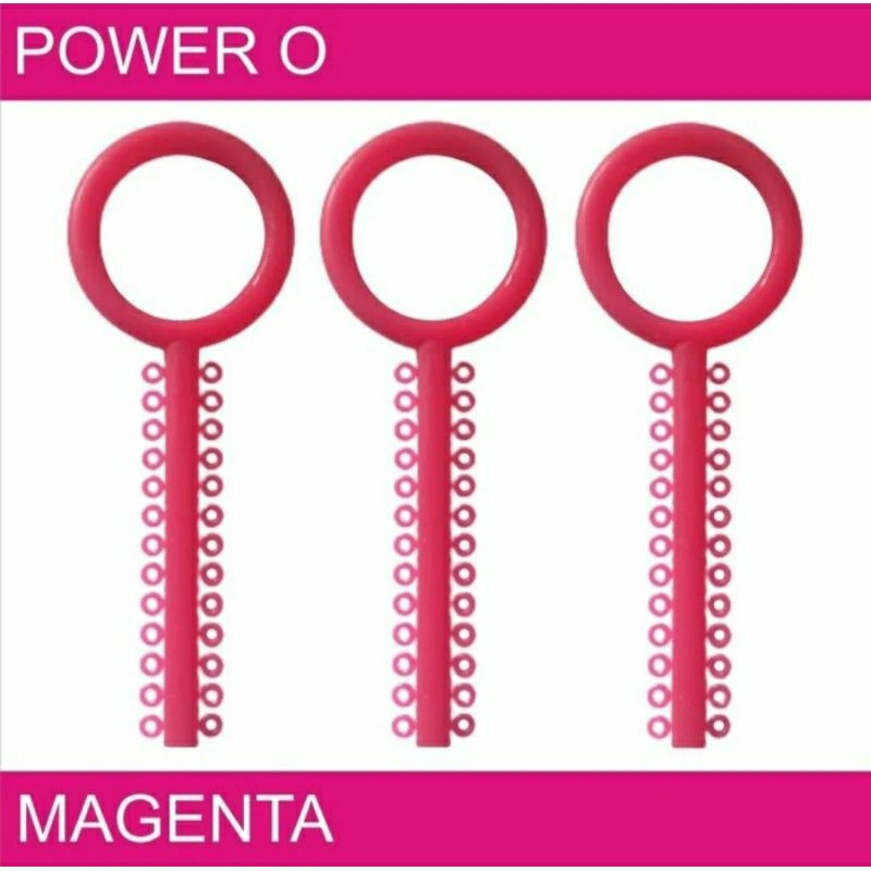 Jual POWER O AO Warna Magenta isi 10 Stick Karet Behel gigi kualitas ...