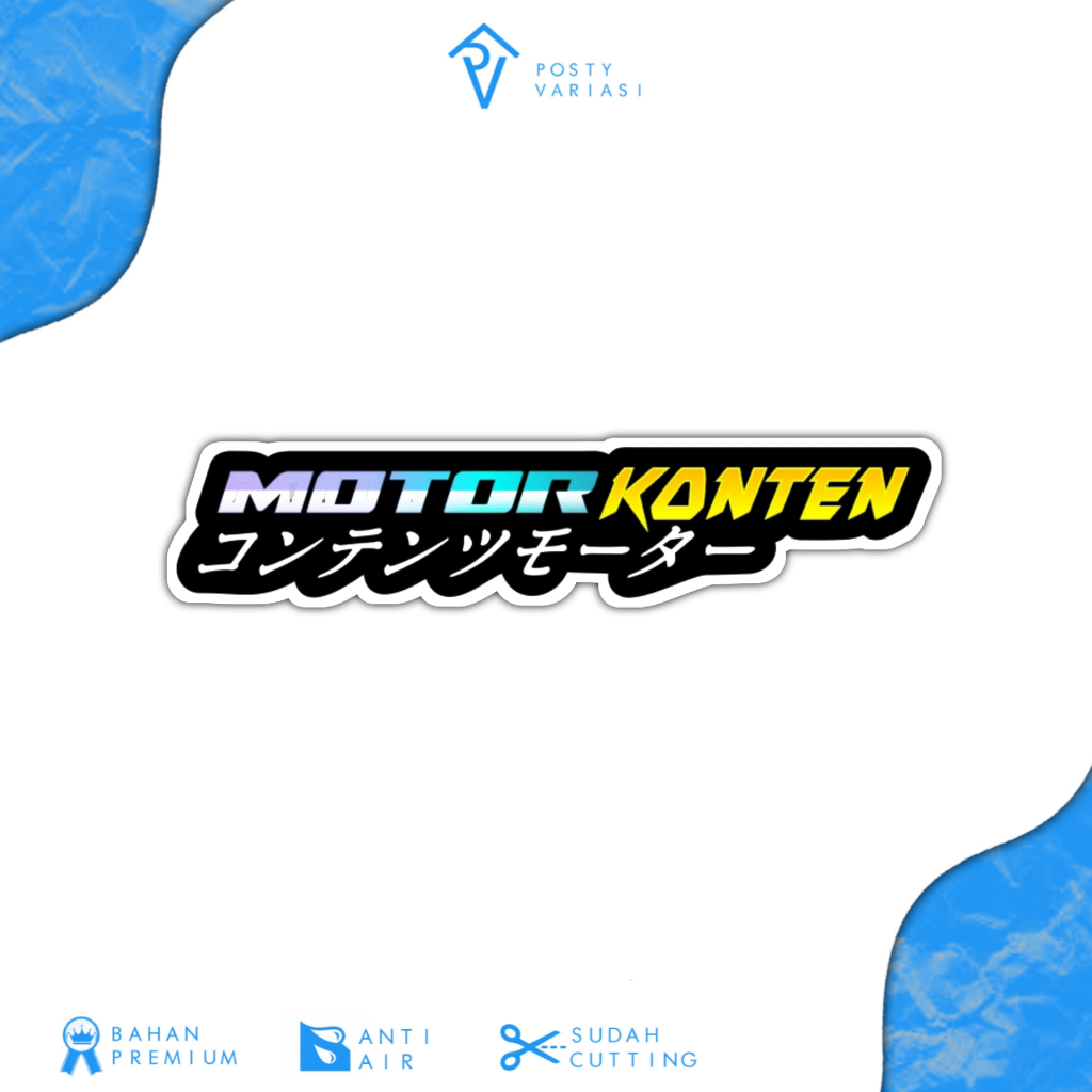 Jual Stiker MOTOR KONTEN Stiker Motor Sticker Racing Print Waterproof ...