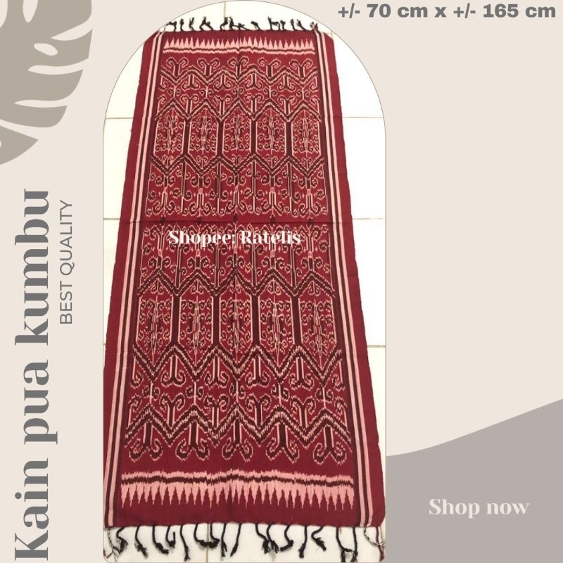 Jual Kain pua kumbu corak orang ulu borneo kain tenun motif dayak kain ...