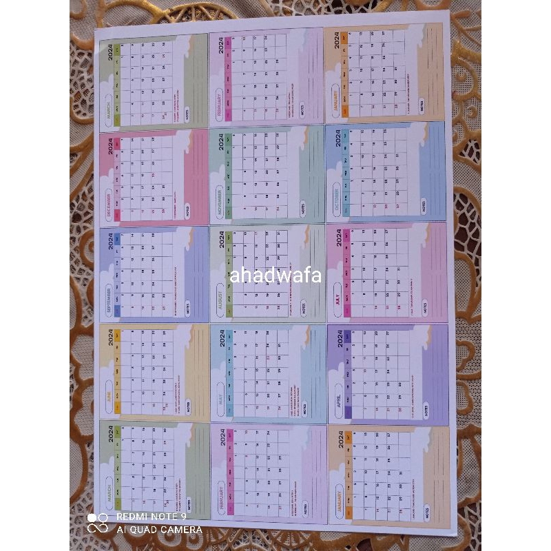 Jual Stiker kalender 2026 2025 bisa ditulis atau di coret | Shopee ...