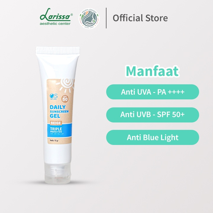 Jual Daily Sunscreen Gel Beige Larissa | Shopee Indonesia
