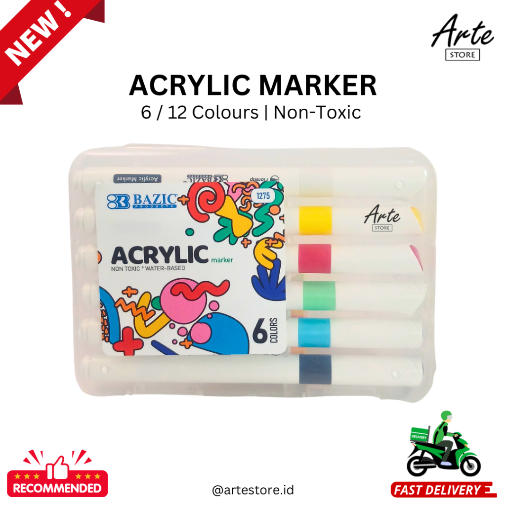 Jual Spidol Akrilik - Acrylic Marker Bazic Set | Shopee Indonesia