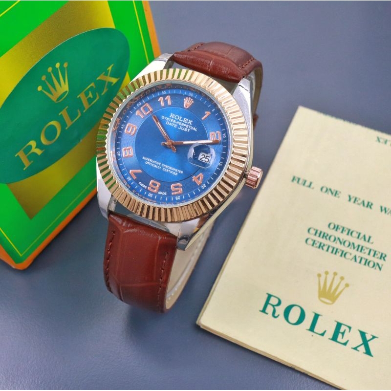 Jual paket box exclusive + buku manual || jam tangan pria rolex angka ...