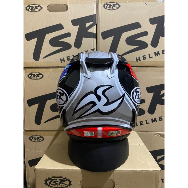 Jual Helm Tsr RAM4 nakano shuriken silver | Shopee Indonesia