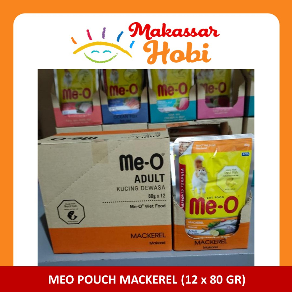 Jual Meo Pouch 80gr 1 Dus isi 12 Semua Rasa Adult Kitten Tuna Beef ...