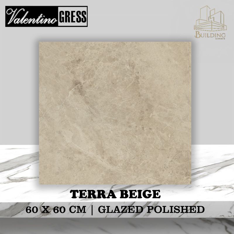 Jual Granite Lantai 60x60 TERRA BEIGE/GLOSSY/VALENTINO GRESS | Shopee Indonesia