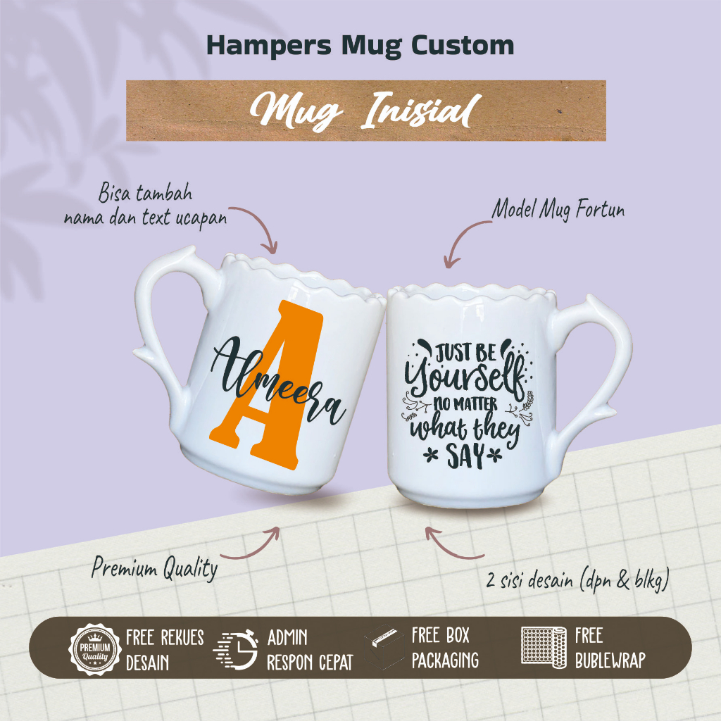 Jual Mug Inisial Nama (OREN)/ Mug Custom Nama / Cetak Souvenir Mug ...