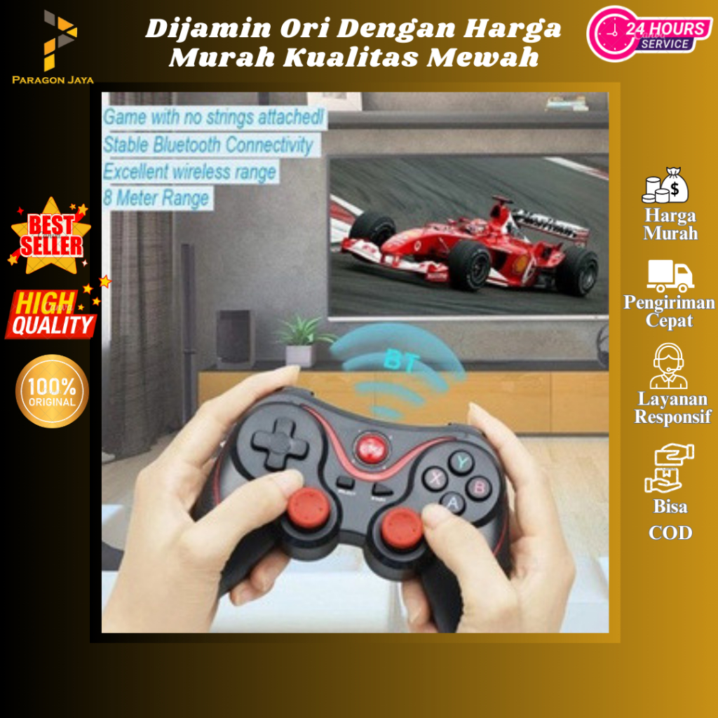 Jual Gamepad X3 Joystik - X3 Wireless Controller Bluetooth Joystick ...