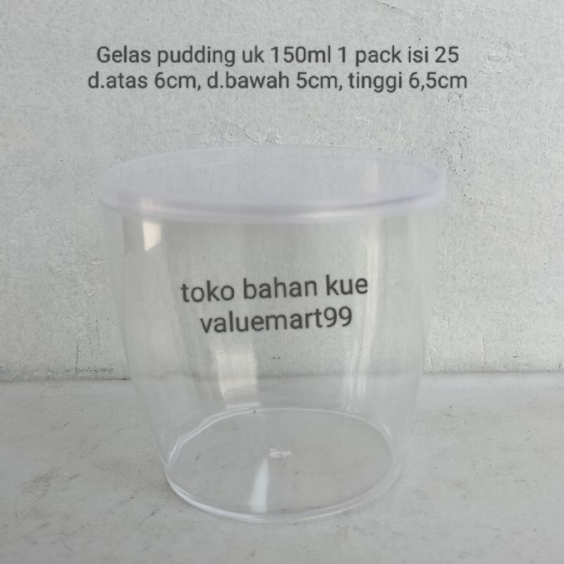 Jual Gelas pudding cantik 150 ml datar 1 pack | Shopee Indonesia
