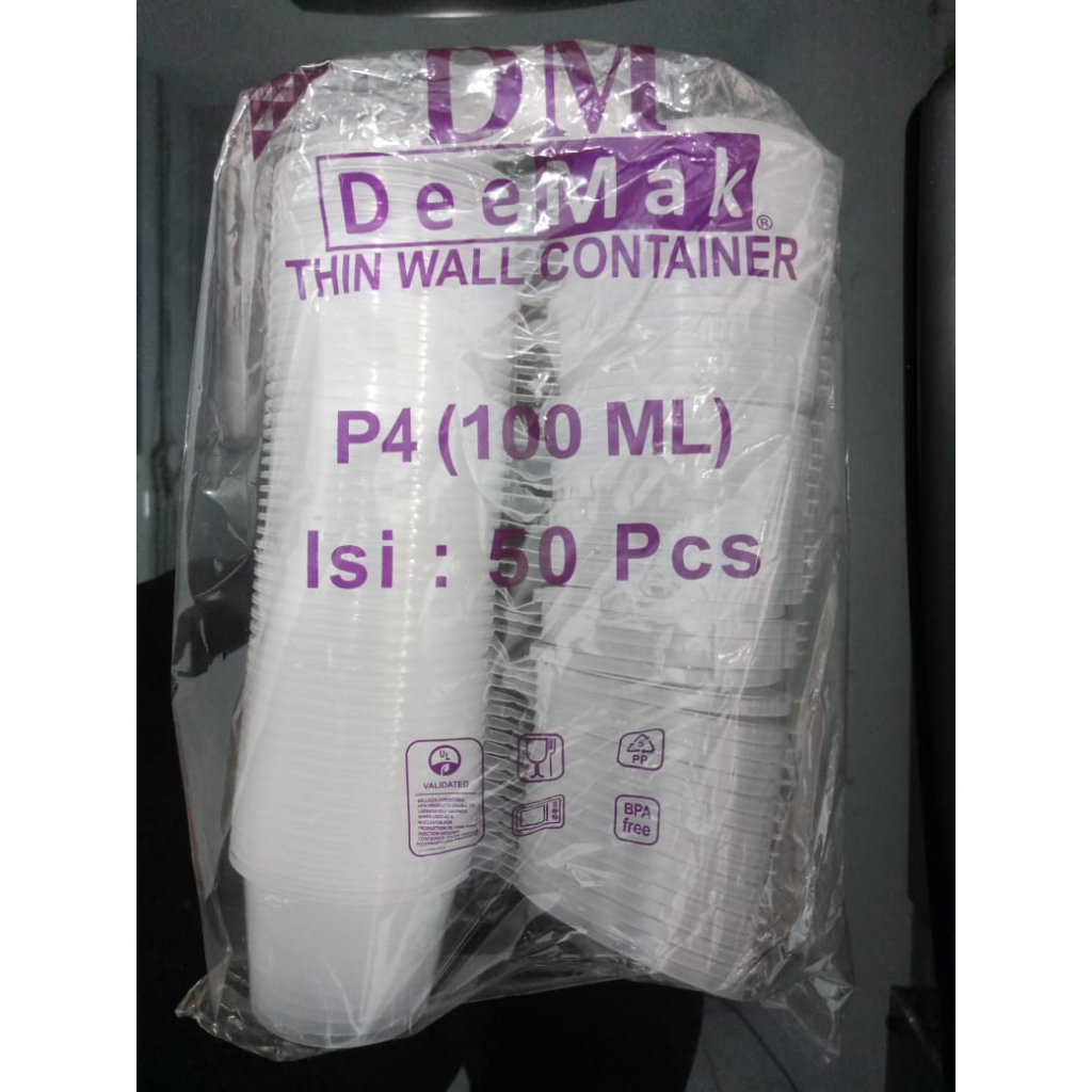 Jual [50 PCS] Thinwall DM Sauce Cup 100ml / Cup Sambel 100ml | Shopee Indonesia