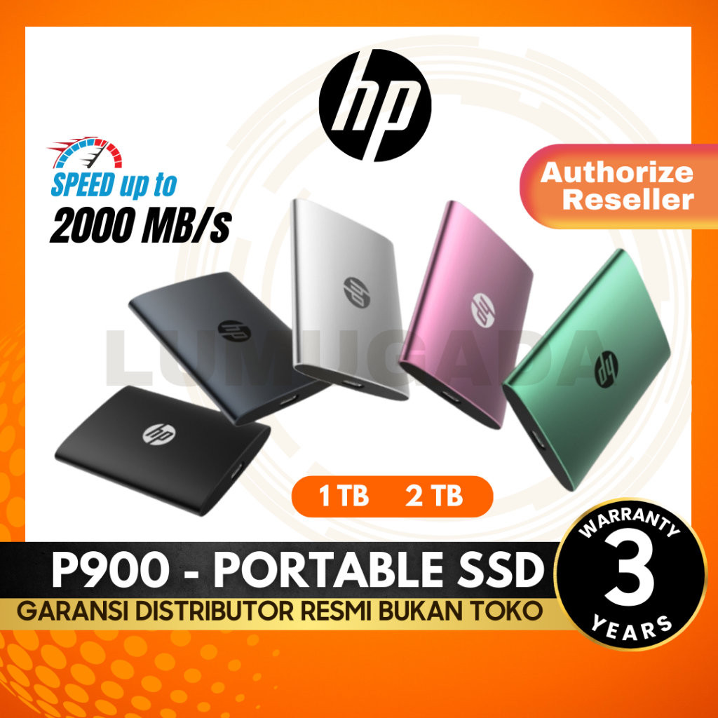 Jual HP SSD P900 Portable SSD 512GB / 1TB / 2TB External SSD - GARANSI ...