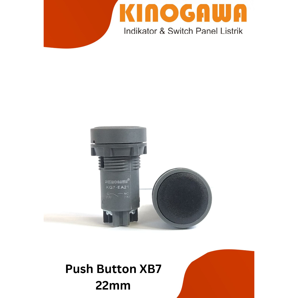 Jual Push Button XB7 HITAM - Push Button 22mm Plastik | Shopee Indonesia