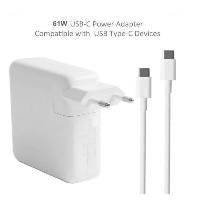 Jual adaptor charger USB Type C 61W A1718 Power 61 W Watt USB C ...