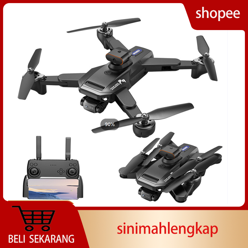 Jual 【Baru】Drone hitam P9 tunggal listrik lipat fotografi udara ...