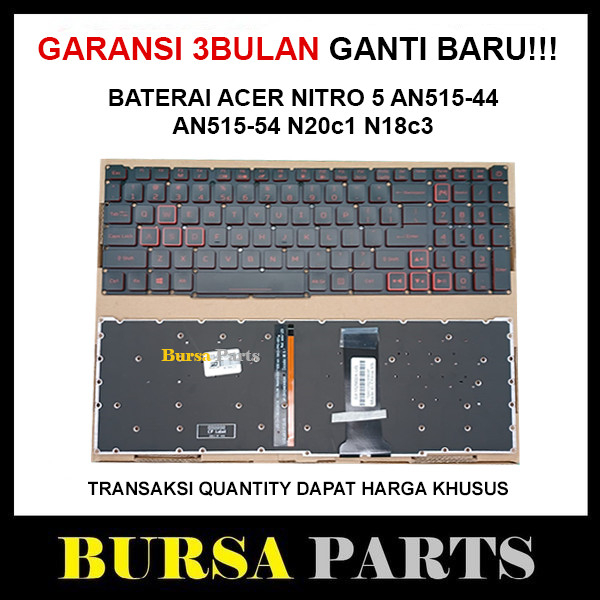 Jual Keyboard Acer Nitro 5 AN515-44 AN515-54 N20c1 N18c3 Backlight ...