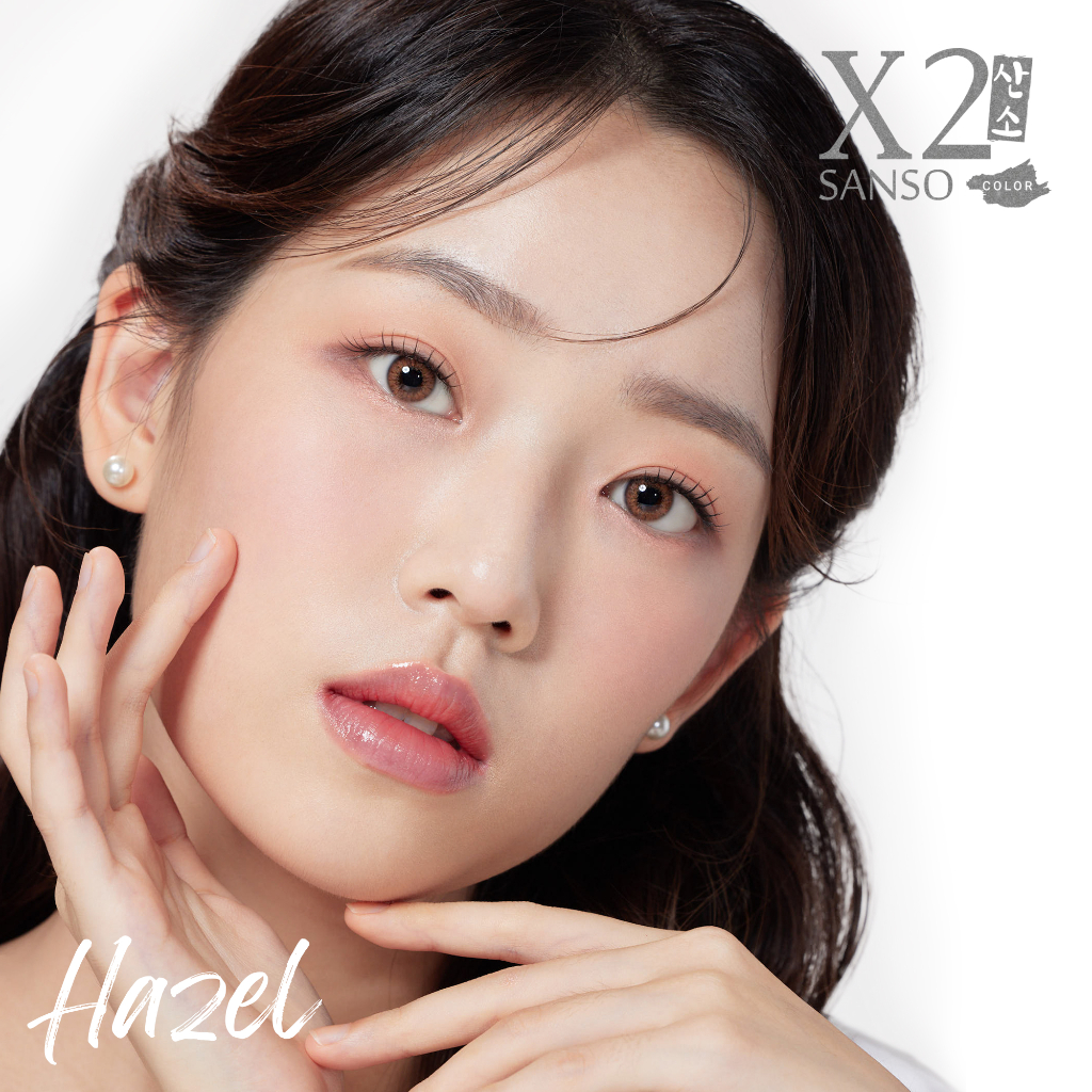 Jual X2 Sanso Softlens - Hazel | Soflens Premium Korea | Soflens Minus ...