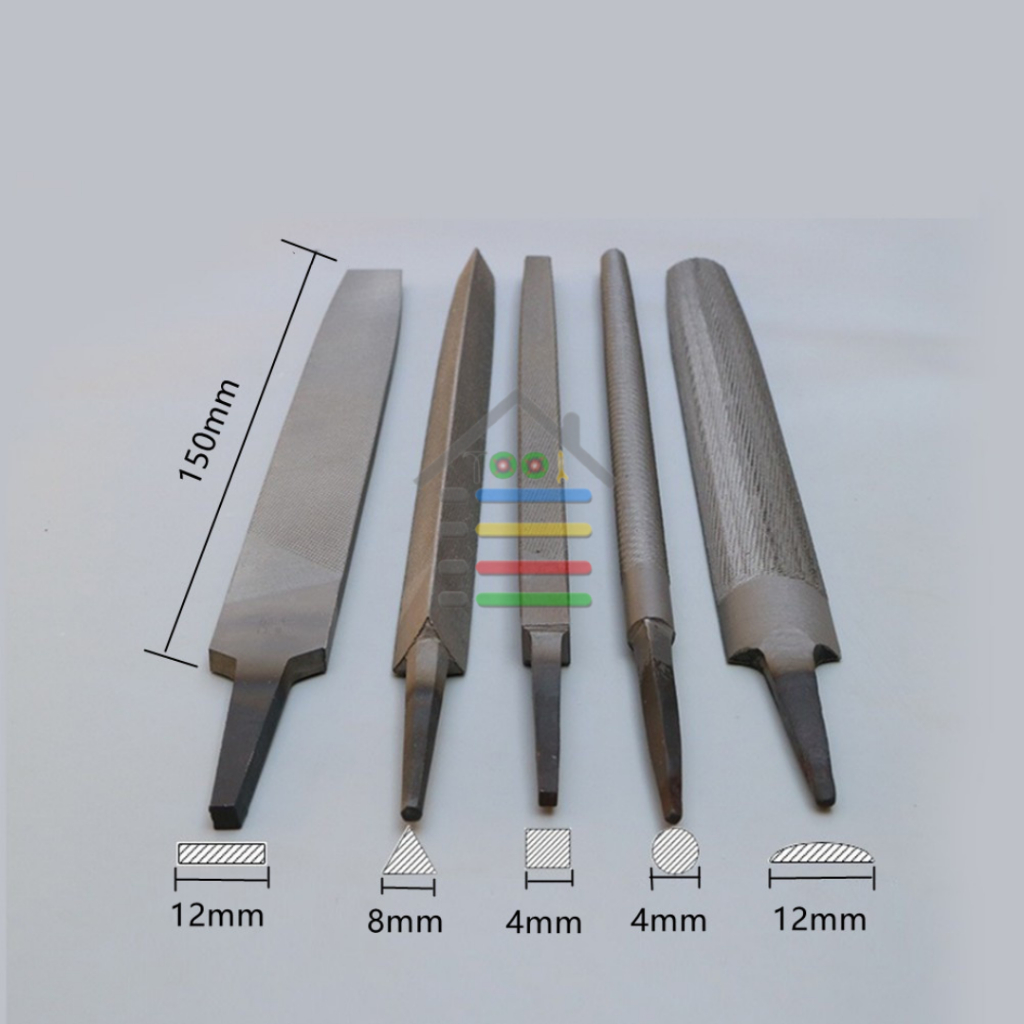 Jual KIKIR KAYU SQUARE TRIANGLE FLAT HALF ROUND ROUND FILES 6" 8" 10 ...