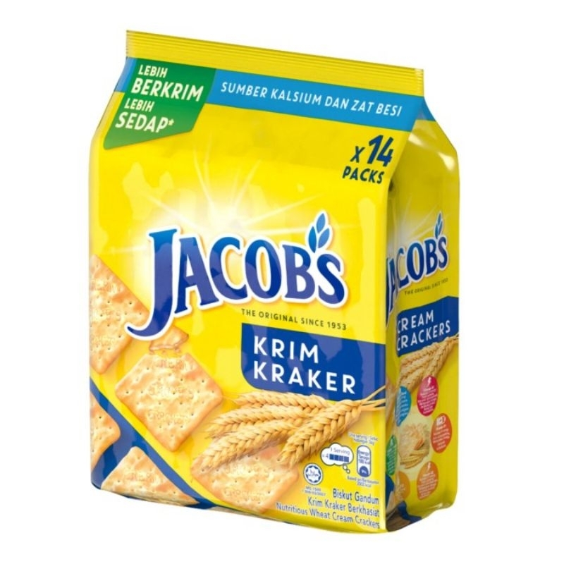 Jual 504g Roti Jacobs Original Cream Creakers Multipack. | Shopee Indonesia