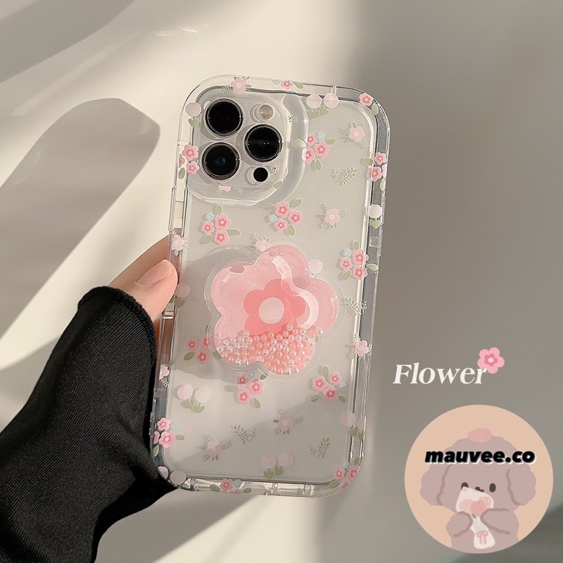 Jual Iphone Case Anti Knock Pink Flower Free Popsocket X Xs Max Xr 11