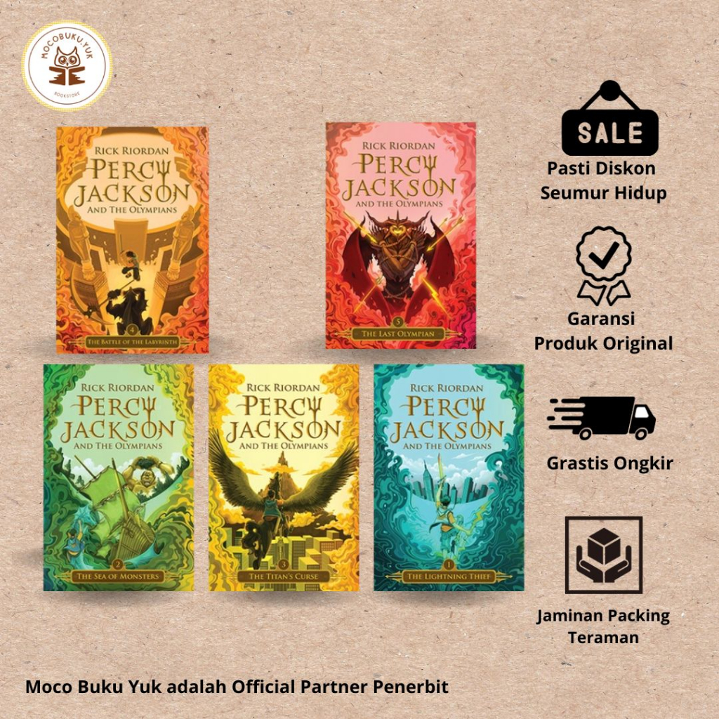 Jual PERCY JACKSON #1, #2, #3, #4 #5: (REPUBLISH) | Shopee Indonesia