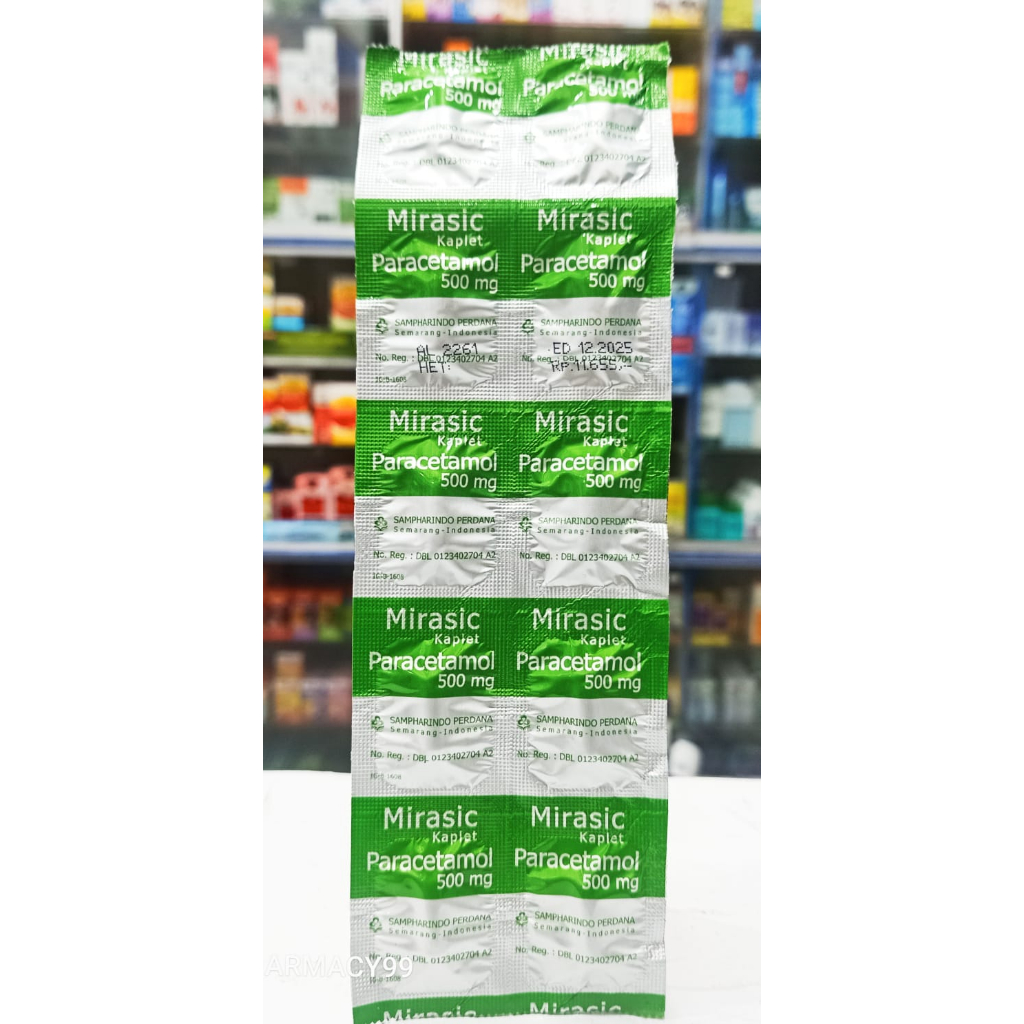 Jual Mirasic 500MG 𝟏 𝐒𝐓𝐑𝐈𝐏 𝐈𝐒𝐈 𝟏𝟎 𝐊𝐀𝐏𝐋𝐄𝐓 - Obat Demam dan Pereda Nyeri ...