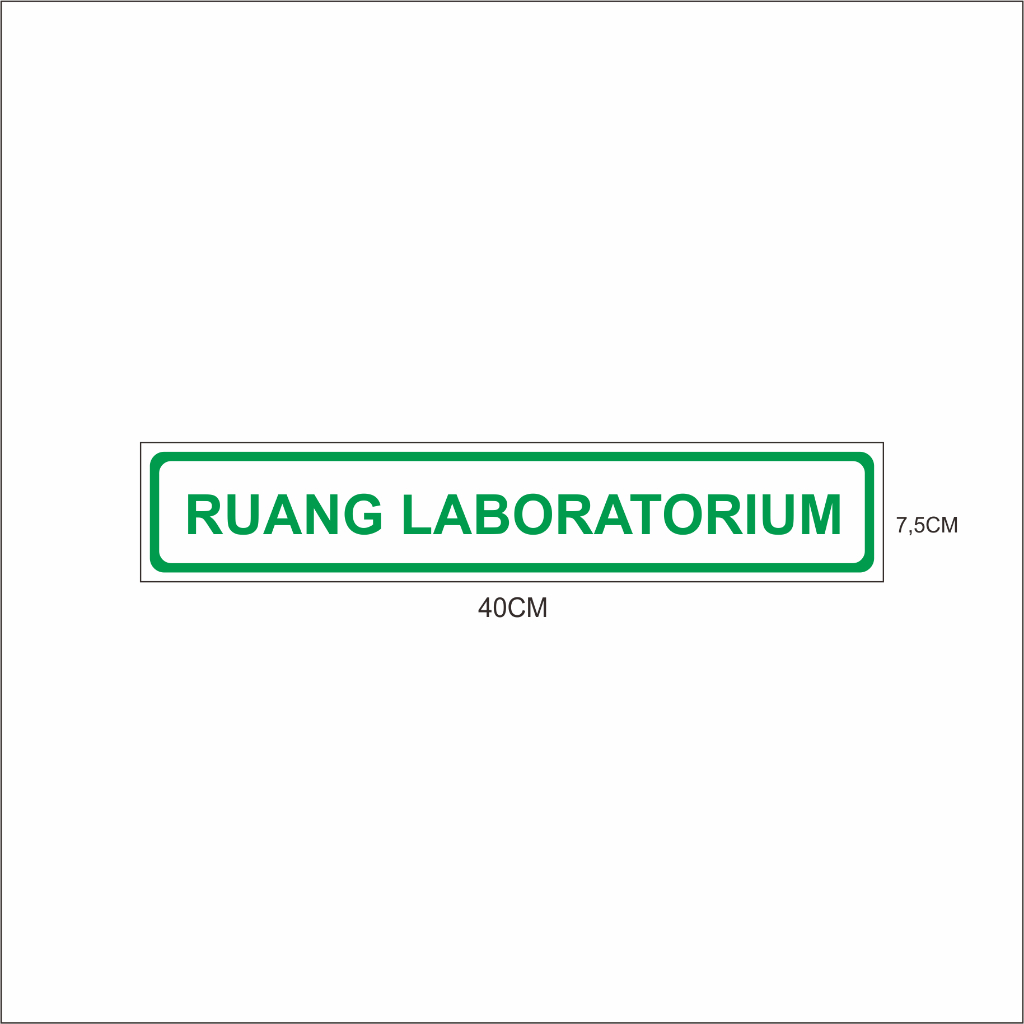 Jual SIGN TANDA ARAH PETUNJUK RAMBU RUANG LABORATORIUM 7,5 X 40CM ...