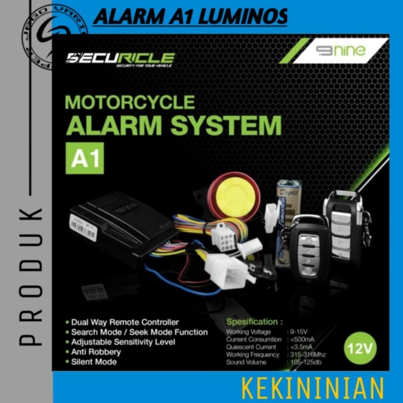 Jual Luminos A1 | Alarm Remote Motor Nine Luminos A1 Nmax Aerox Beat ...