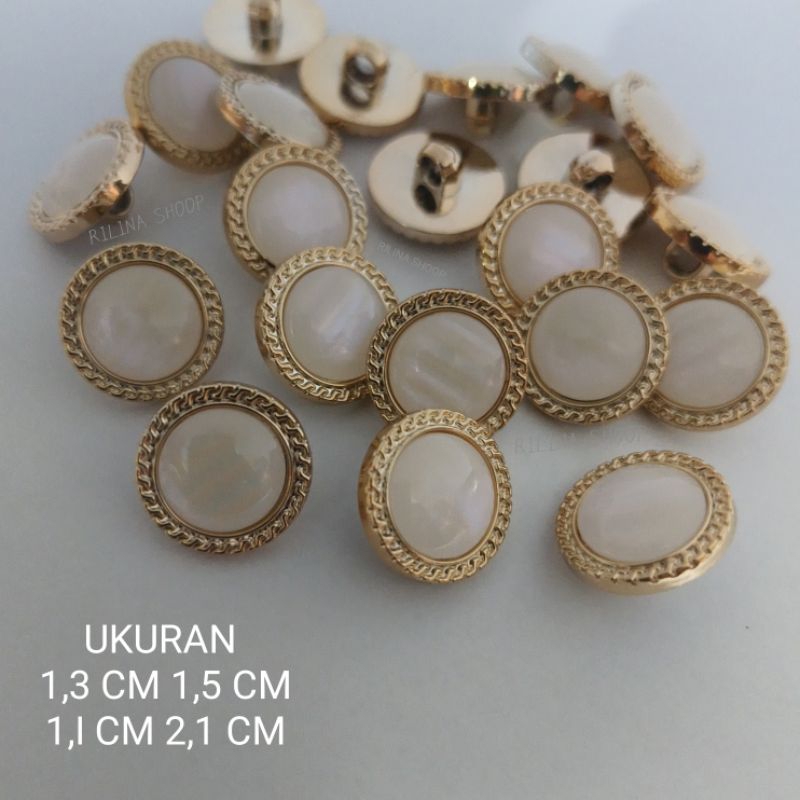 Jual 100 Pcs Kancing Baju Import Motif Jamur Mutiara Datar Gepeng List ...