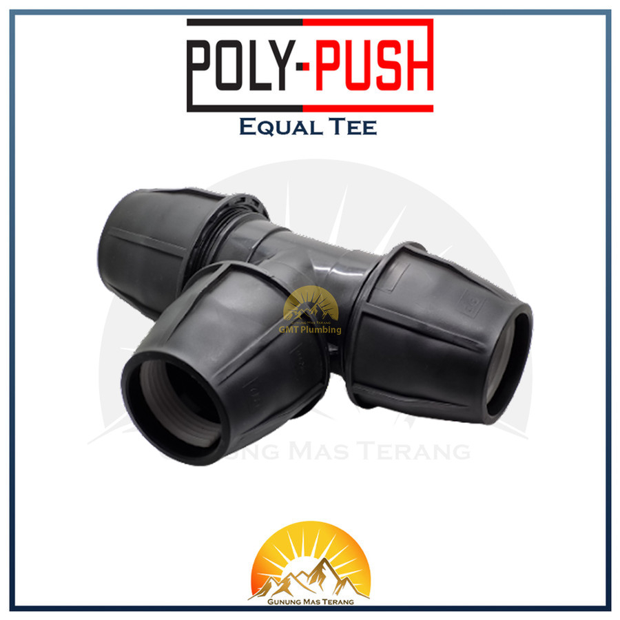 Jual Poly Push HDPE Fitting Equal Tee Compression 50 mm 1 1/2 Inch | Shopee Indonesia