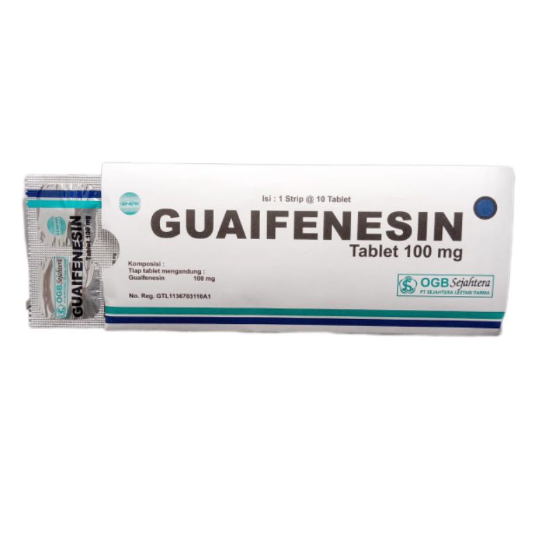 Jual Guaifenesin / Glyceryl Guaiacolate (GG) 100 mg 10 Tablet 1 Strip ...