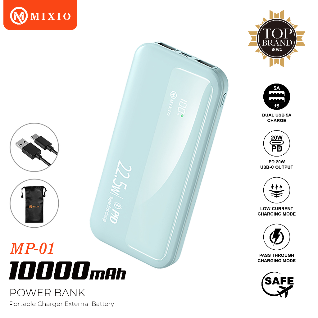 Jual MIXIO MP-01 22.5W 10000Mah Macaron Powerbank Slim Fast Charging ...