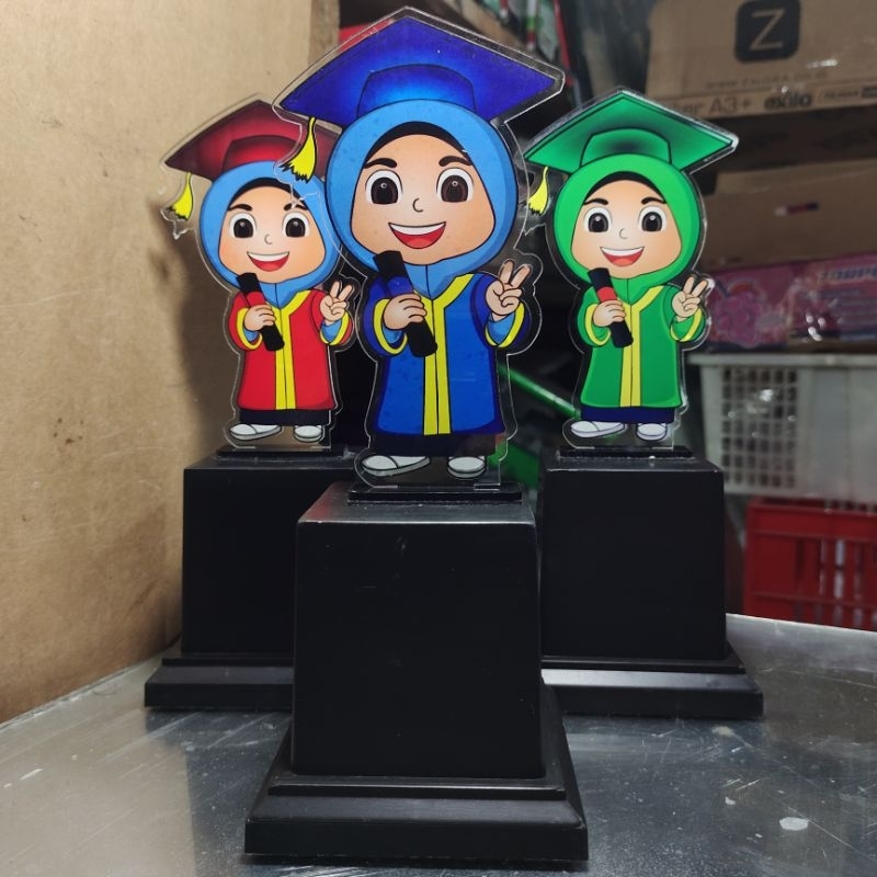 Jual PLAKAT SOUVERNIR WISUDA KARTUN TK/PAUD vinyl miror sticker ...