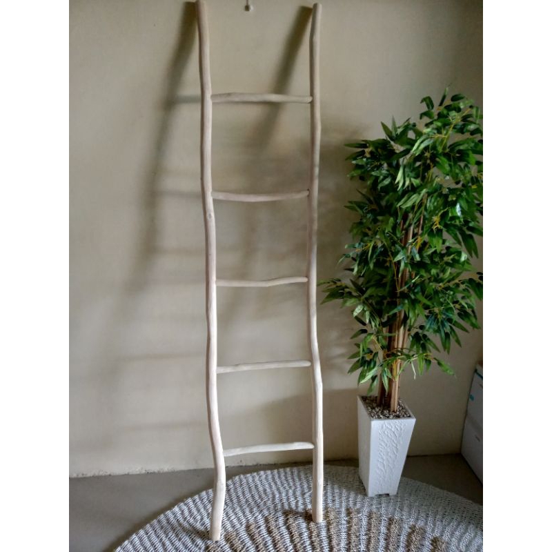 Jual LADDER TANGGA 180CM KAYU TINGKAT 5 / GANTUNGAN SERBAGUNA / RAK ...