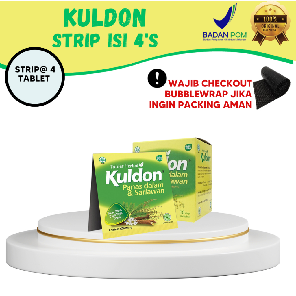 Jual KULDON TABLET HERBAL STRIP ISI 4 TABLET/ OBAT SARIAWAN | Shopee ...