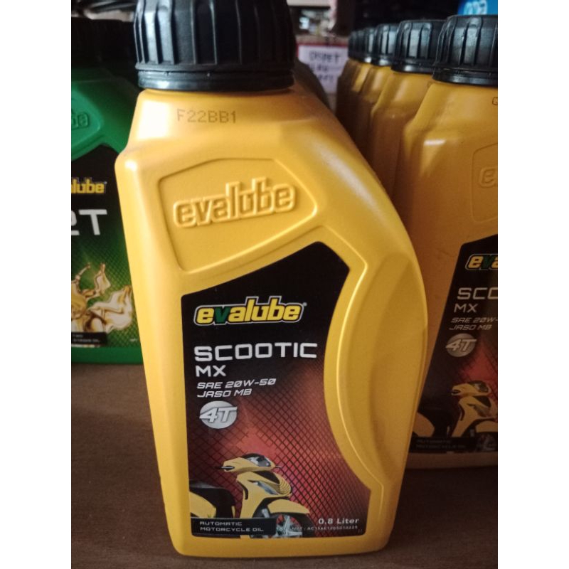 Jual OLI MESIN MATIC EVALUBE SCOOTIC MX 20W-50 0,8L | Shopee Indonesia