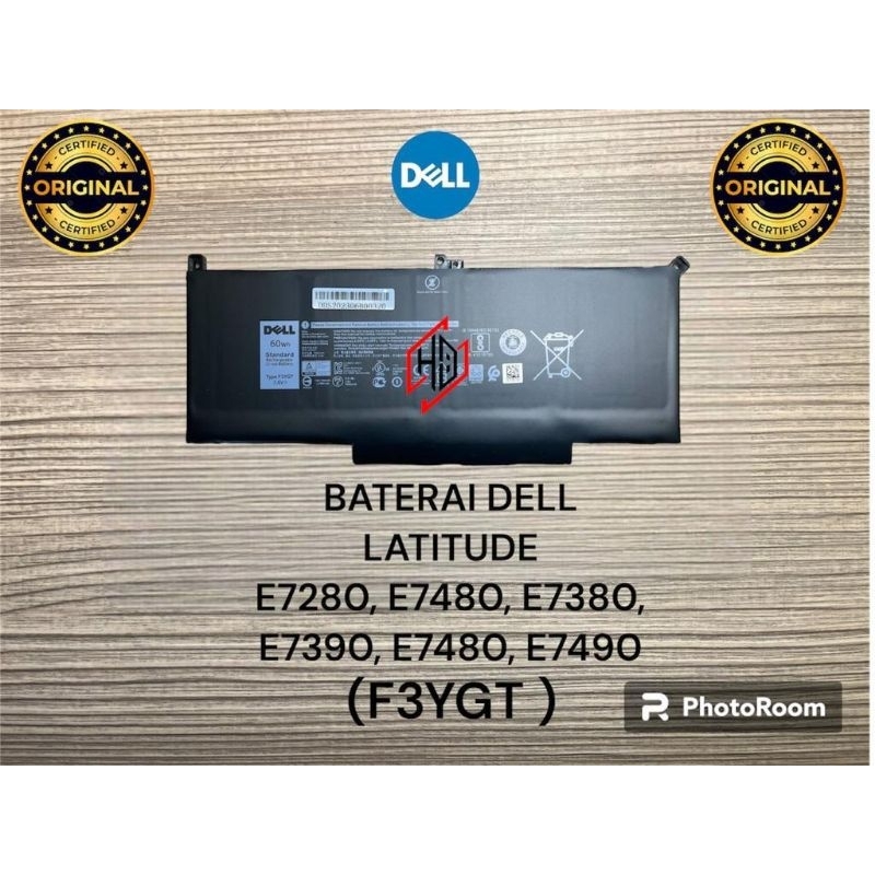 Jual Baterai Dell Latitude 7480 7280 7380 12 7000 7290 7490 ( F3YGT ...