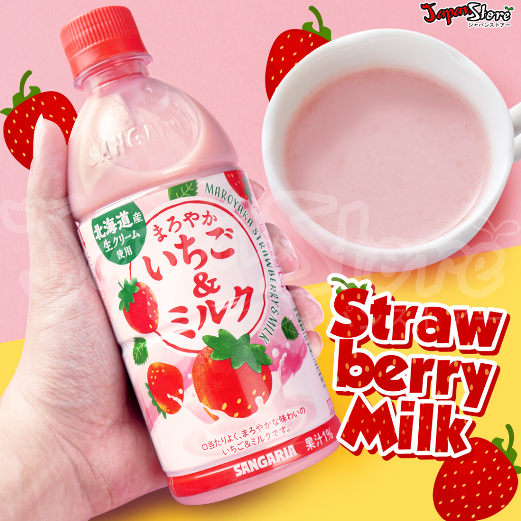 Jual Sangaria Strawberry & Milk 500 ml (Strawberry Milk) | Shopee Indonesia