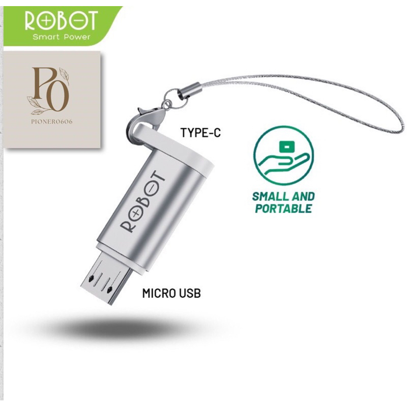 Jual Robot RT-OTG01 Adapter Otg Micro To Type-C USB-C Small & Portable ...